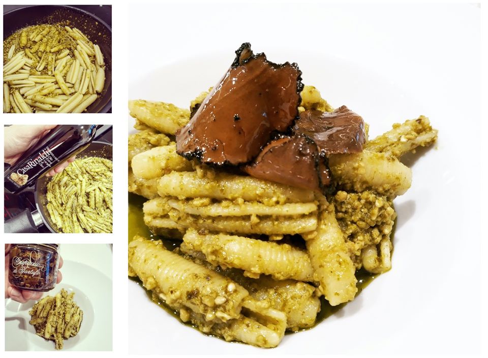 Astăzi gătim paste Maccheroni al pettine cu pesto și carpaccio de trufe ...