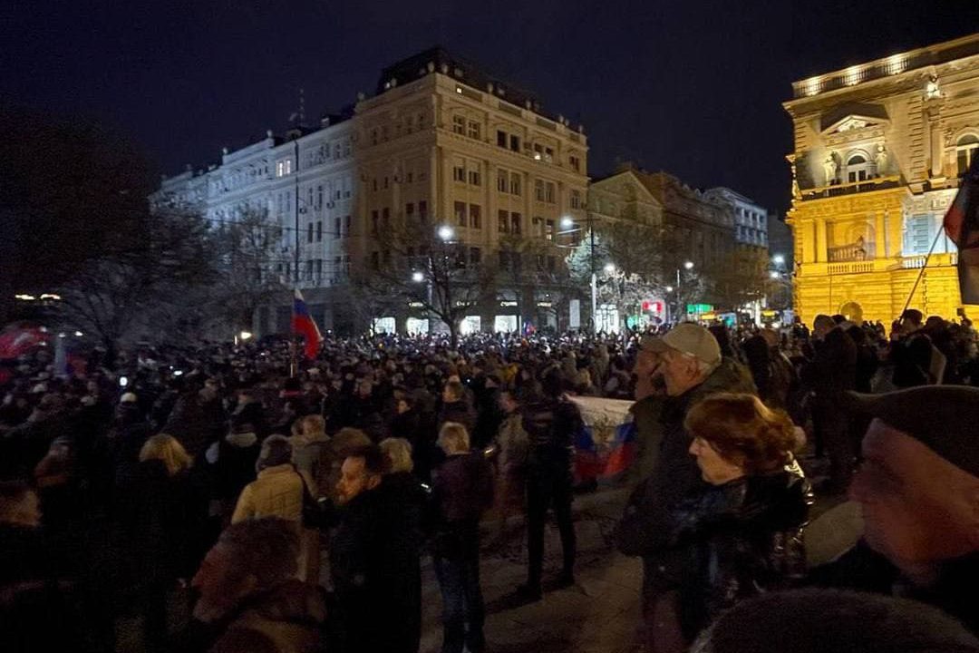 Miting în sprijinul Rusiei la Belgrad, Serbia (Foto) - ea.md