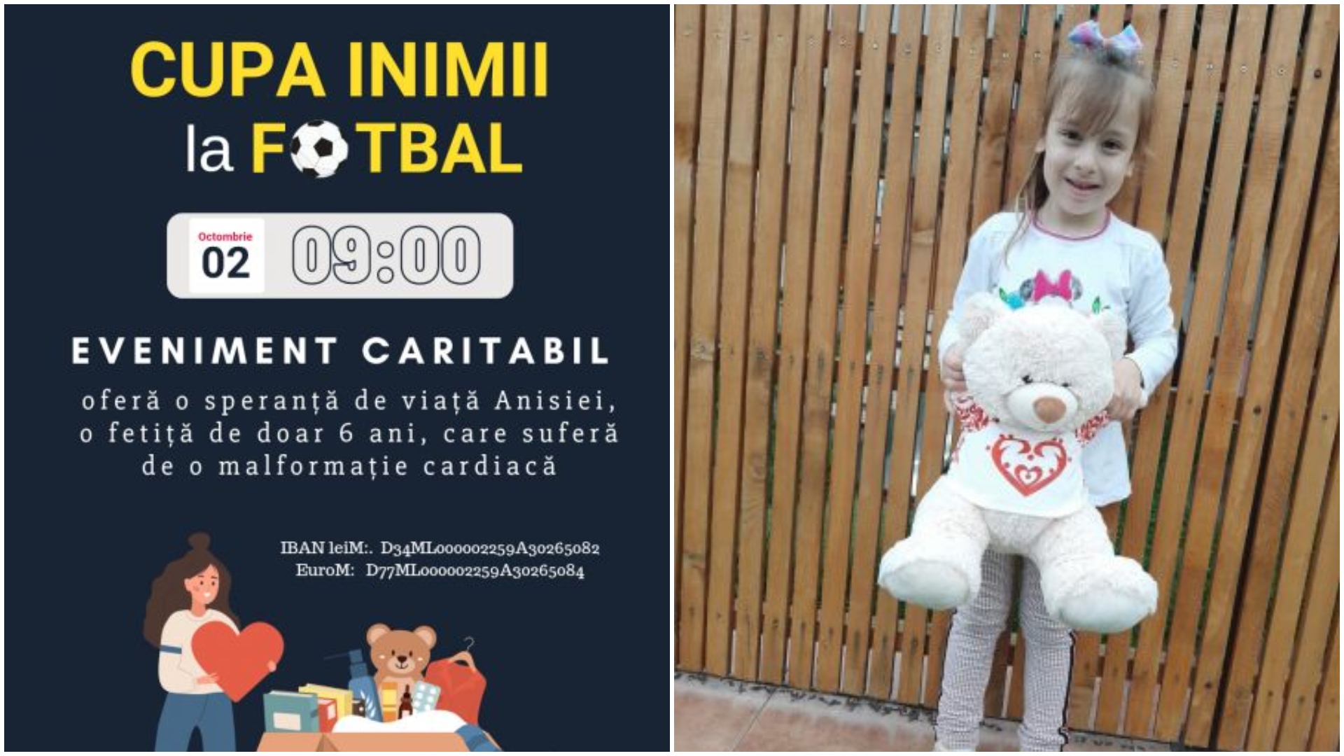 Acțiune caritabilă: „Cupa Inimii”! Un copil care suferă de insuficiență ...