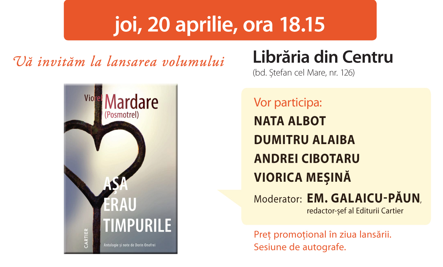 Așa erau timpurile, de Viorel Mardare (Posmotrel), la Librăria din ...