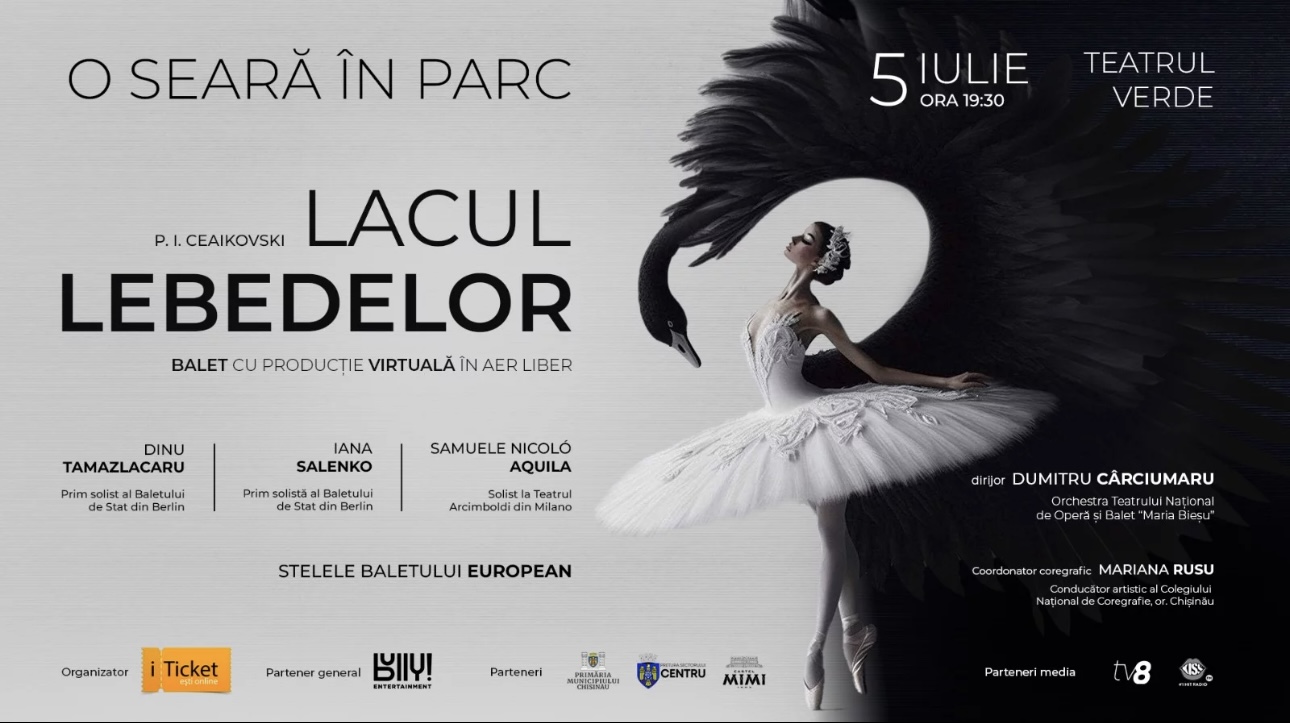 „O seară în parc” aduce „Lacul Lebedelor” în premieră, sub cerul liber ...